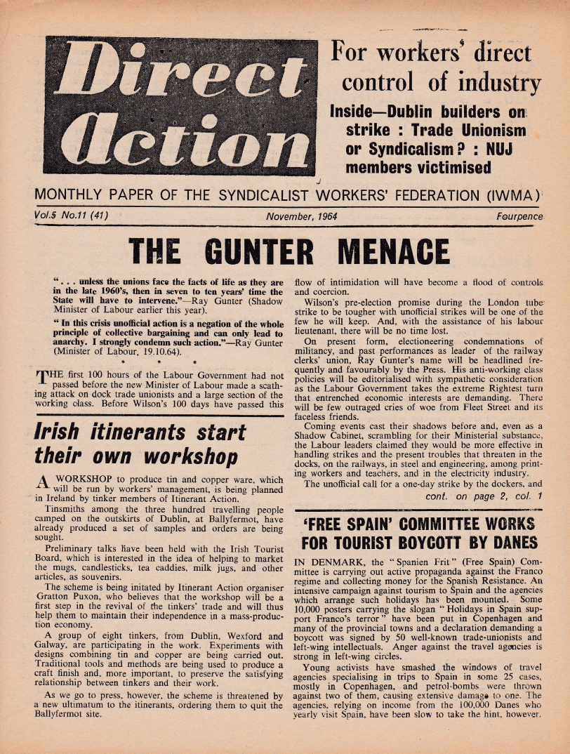 Direct Action (SWF): Vol 5 #11 (41) Nov 1964 | libcom.org