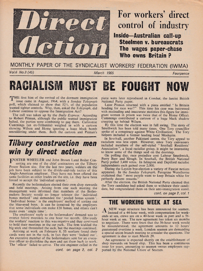 Direct Action (SWF): Vol 6 #03 (45) Mar 1965 | libcom.org