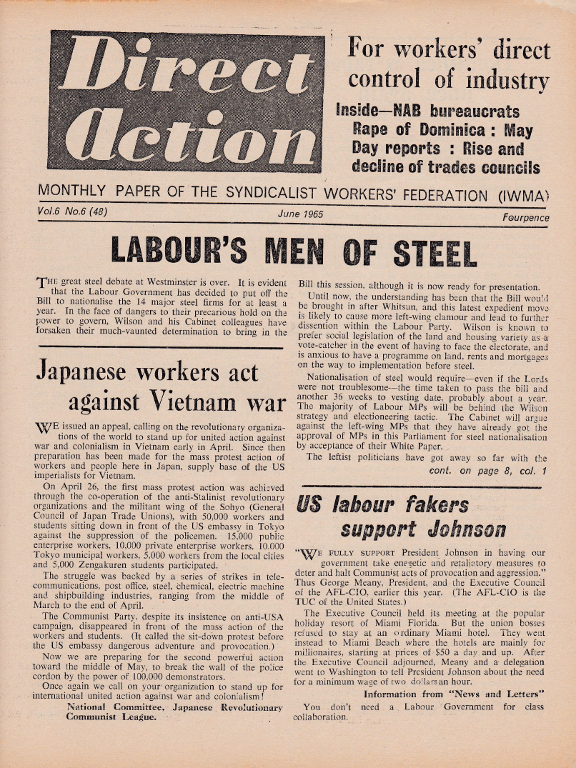 Direct Action (SWF): Vol 6 #06 (48) June 1965 | libcom.org