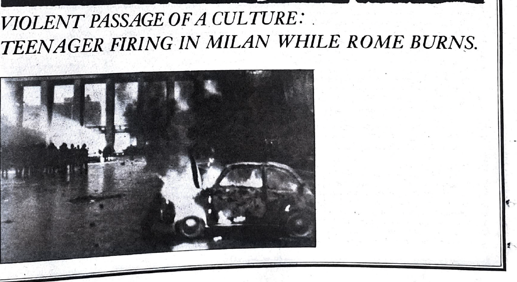 Tribes: Italy's Metropolitan Indians Signal the Violent Passage of a ...