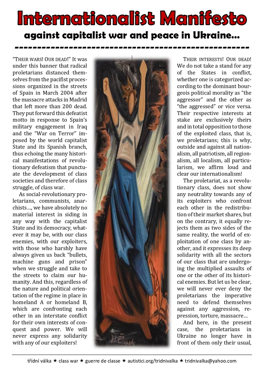 Internationalist Manifesto against capitalist war and peace in Ukraine… | libcom.org