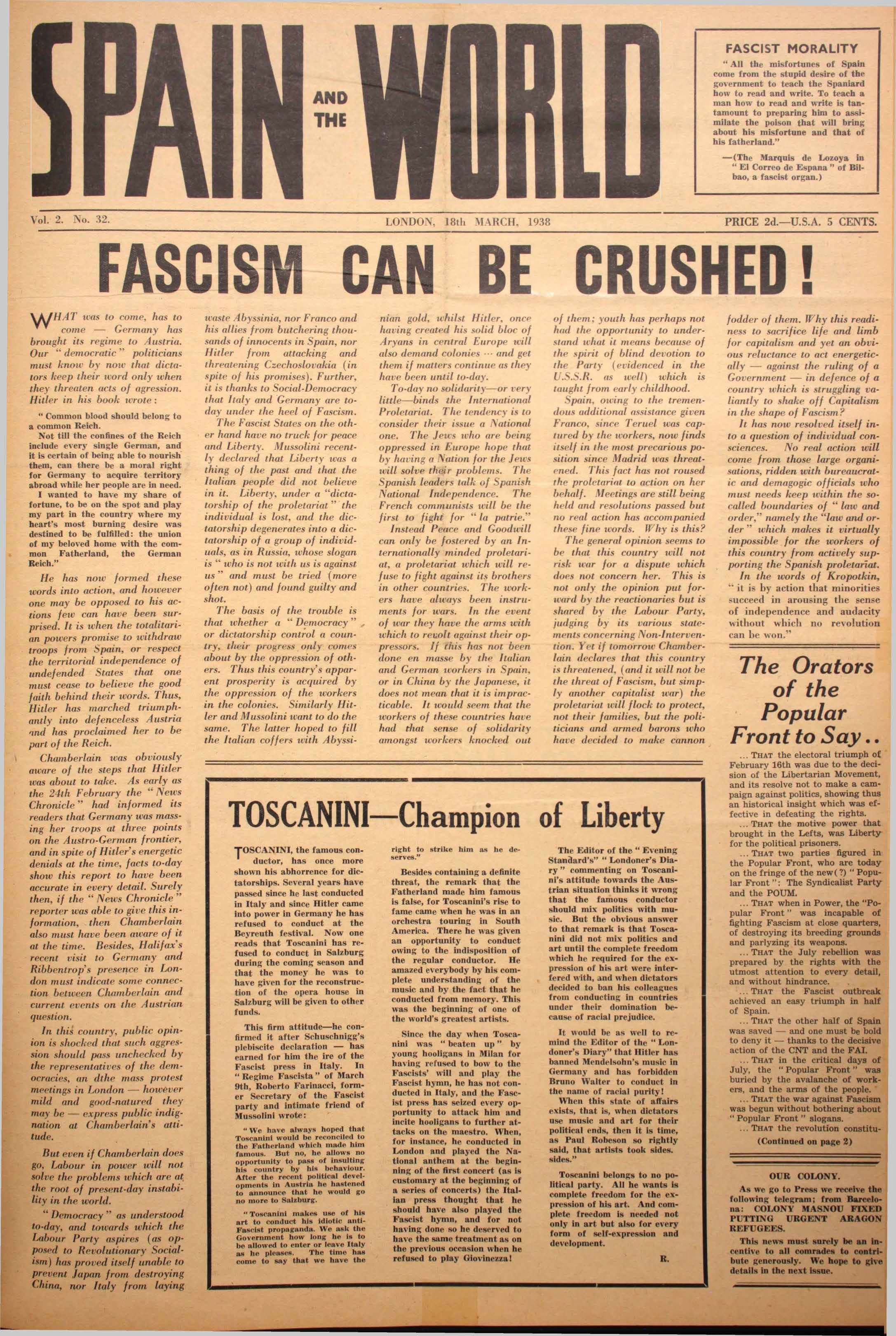 Spain and the World. Vol. 2, no. 32 | libcom.org