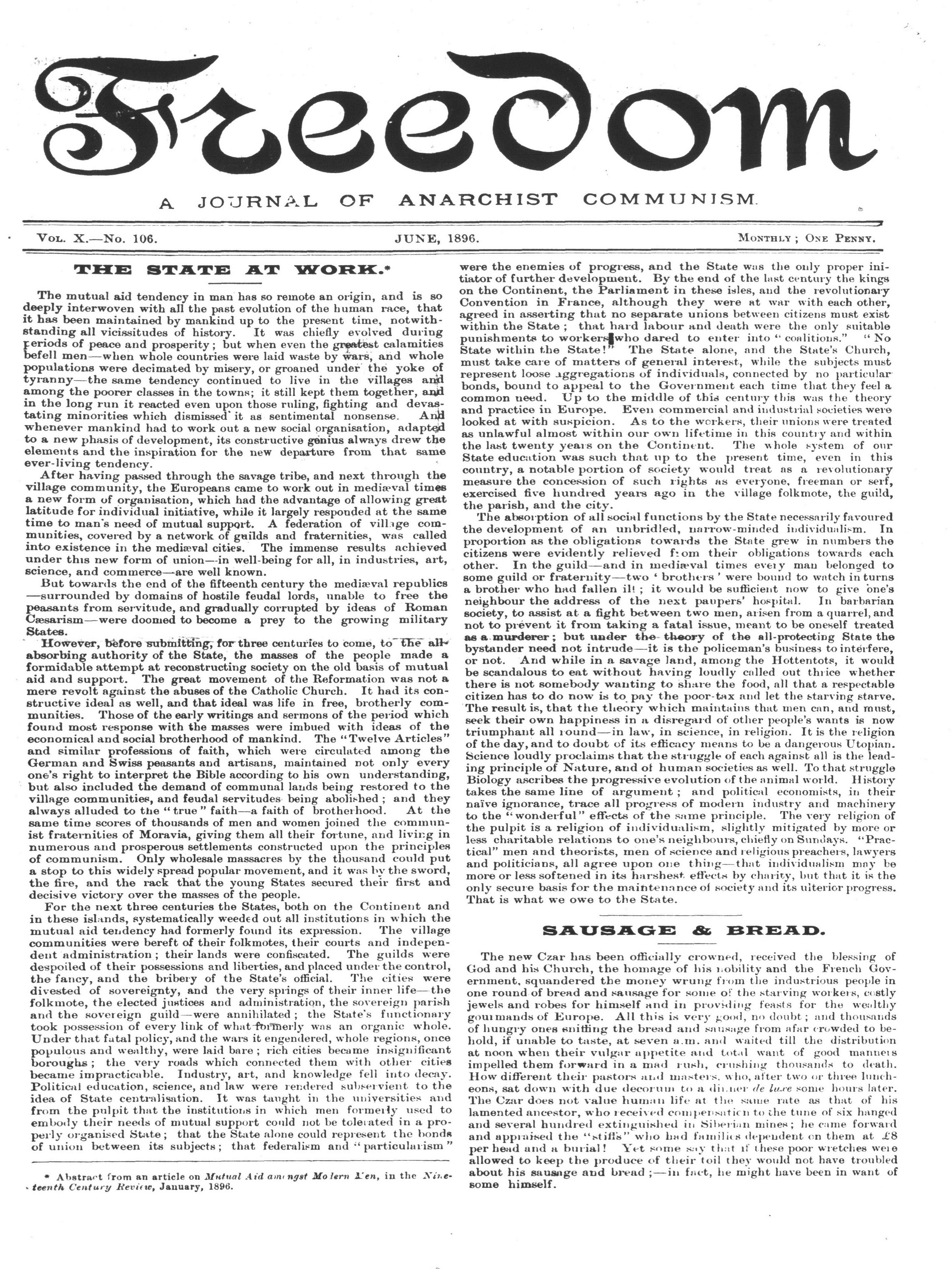 Freedom vol 10. no 106 (June 1896) | libcom.org
