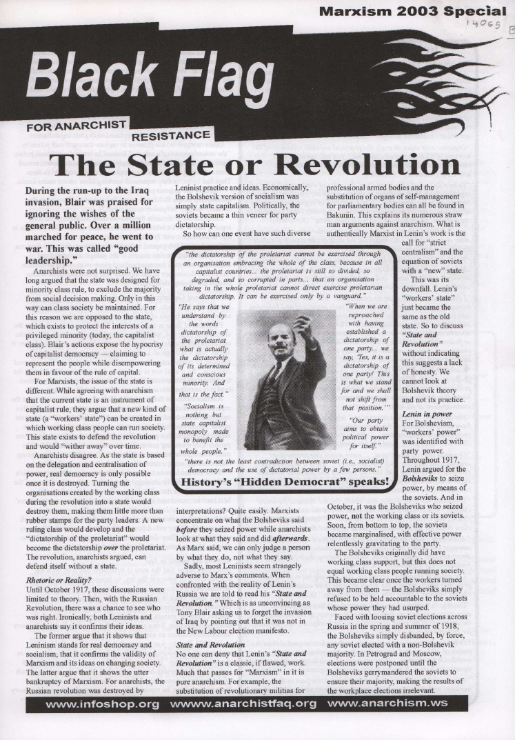 Black Flag: Marxism 2003 special | libcom.org