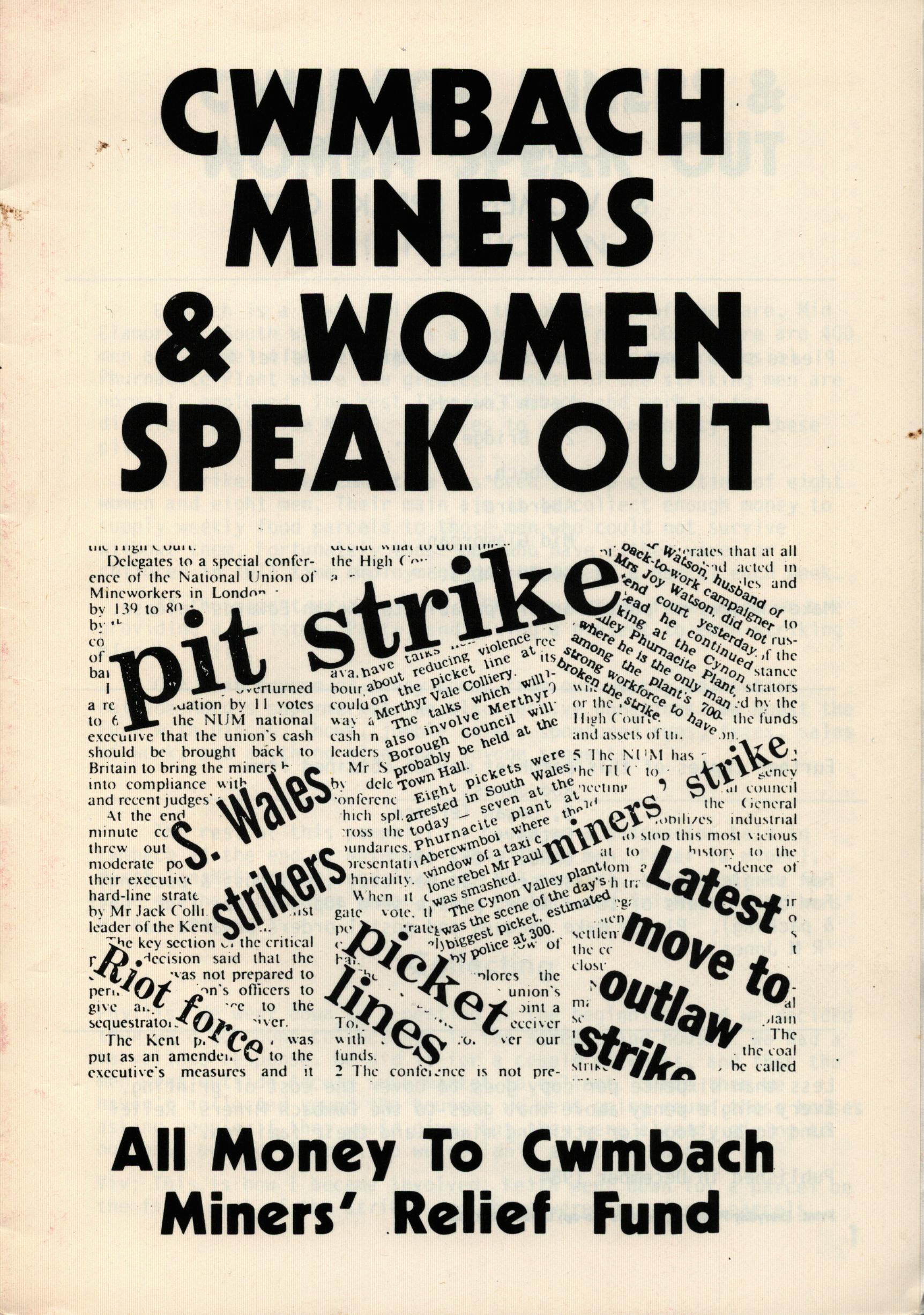 Cwmbach Miners & Women Speak Out (1984) | libcom.org