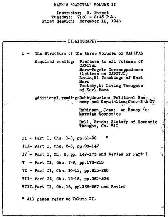 Outline of Marx's Capital Volume Two - Raya Dunavevskaya | libcom.org