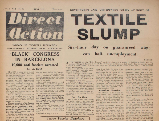 Direct Action (SWF): Vol 7 #01 (56) June 1952 | libcom.org