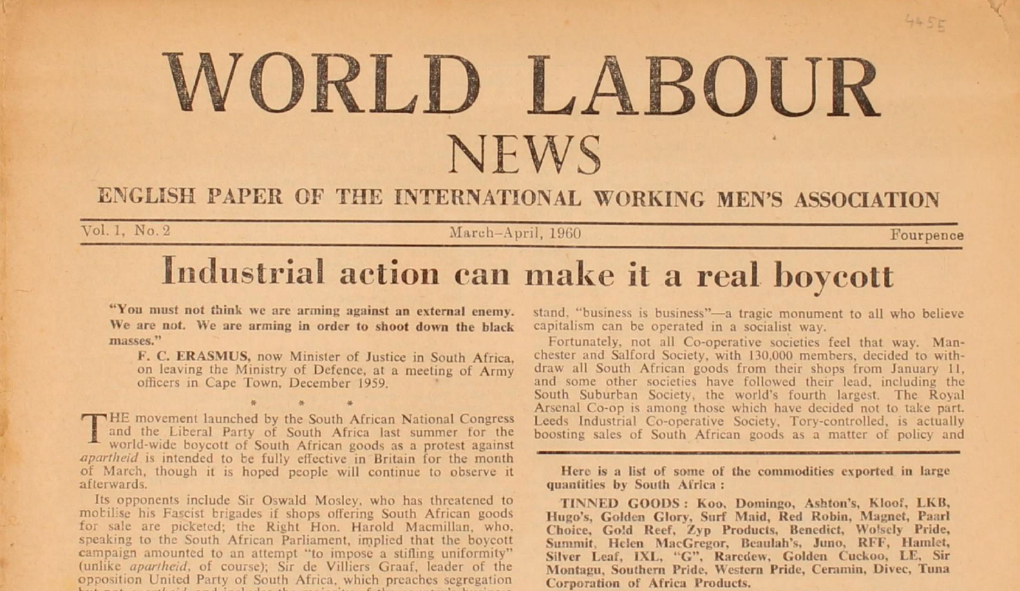 World Labour News vol 1 #2 Mar 1960 | libcom.org