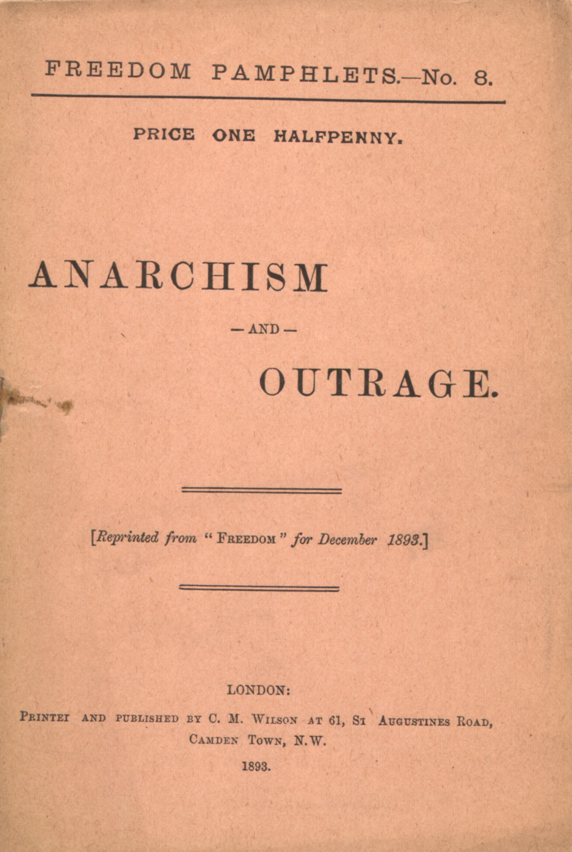 Anarchism and outrage - Charlotte Wilson | libcom.org