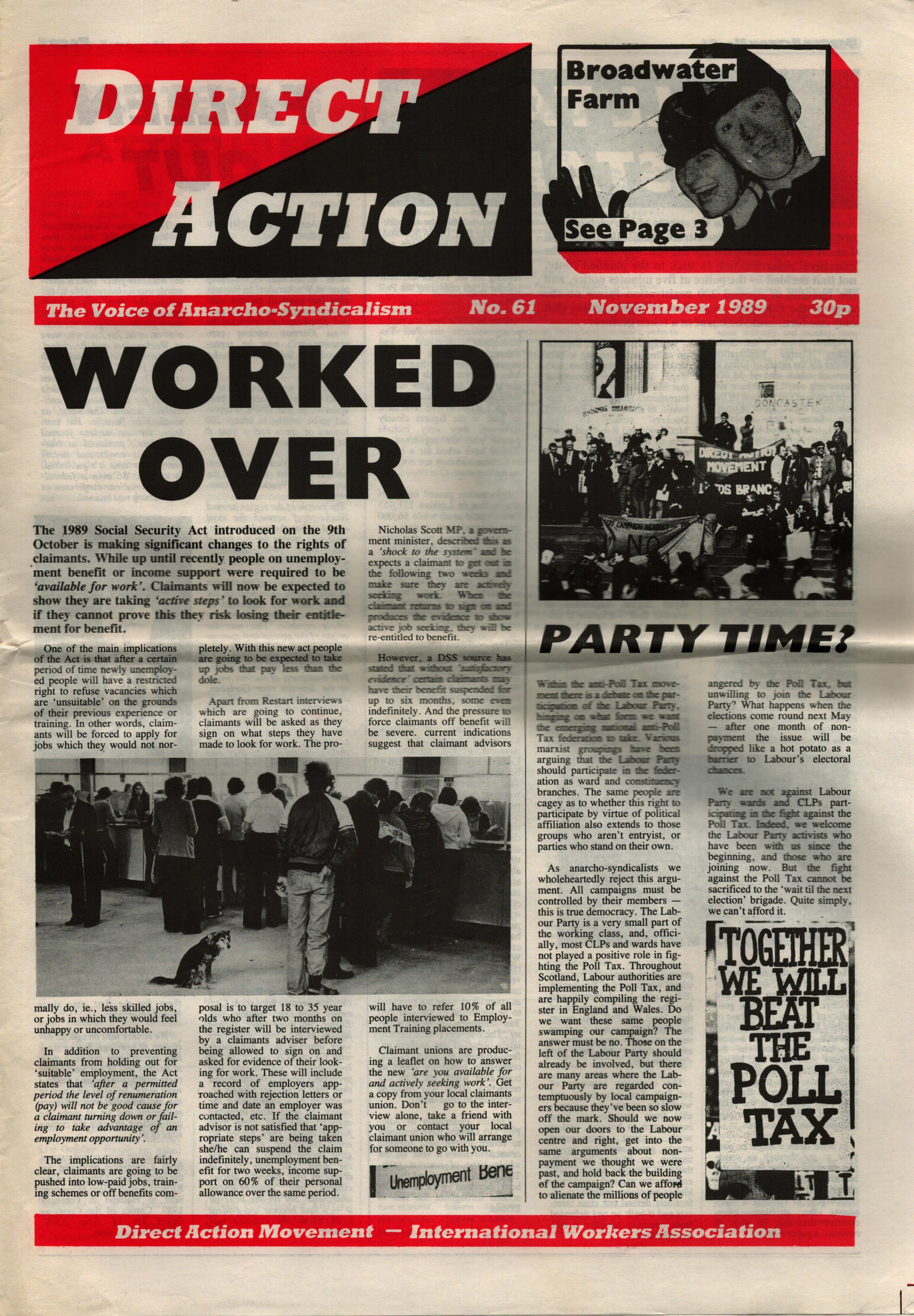 Direct Action #61 (November 1989) | libcom.org