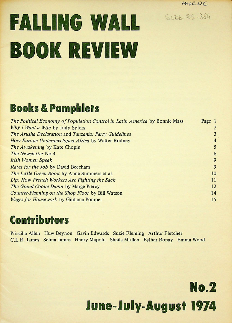 Falling Wall Book Review #2 (1974) | libcom.org