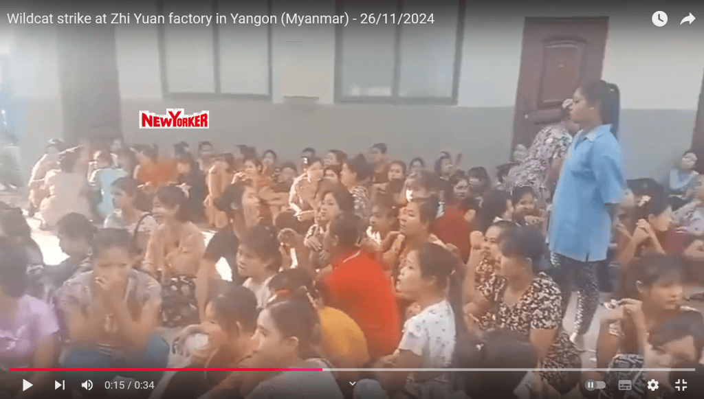 Wildcat strike at Zhi Yuan factory (Yangon, Myanmar) | libcom.org