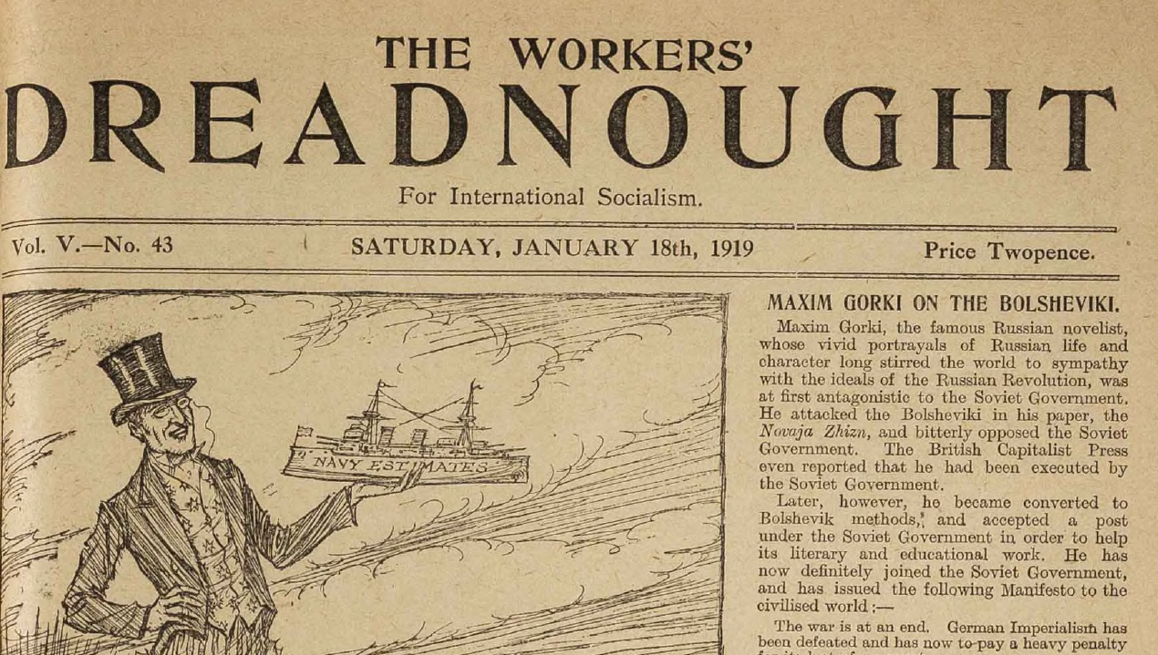The Workers' Dreadnought (Vol. 05 No. 43 - 18 January 1919) | libcom.org