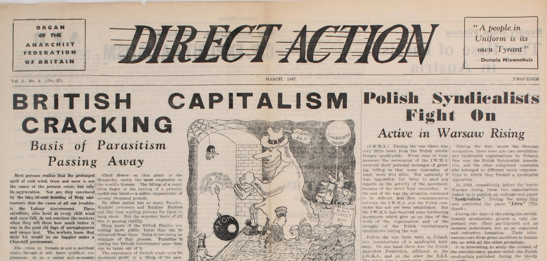 Direct Action (AFB) Vol 2 #4 (21) March 1947 | libcom.org
