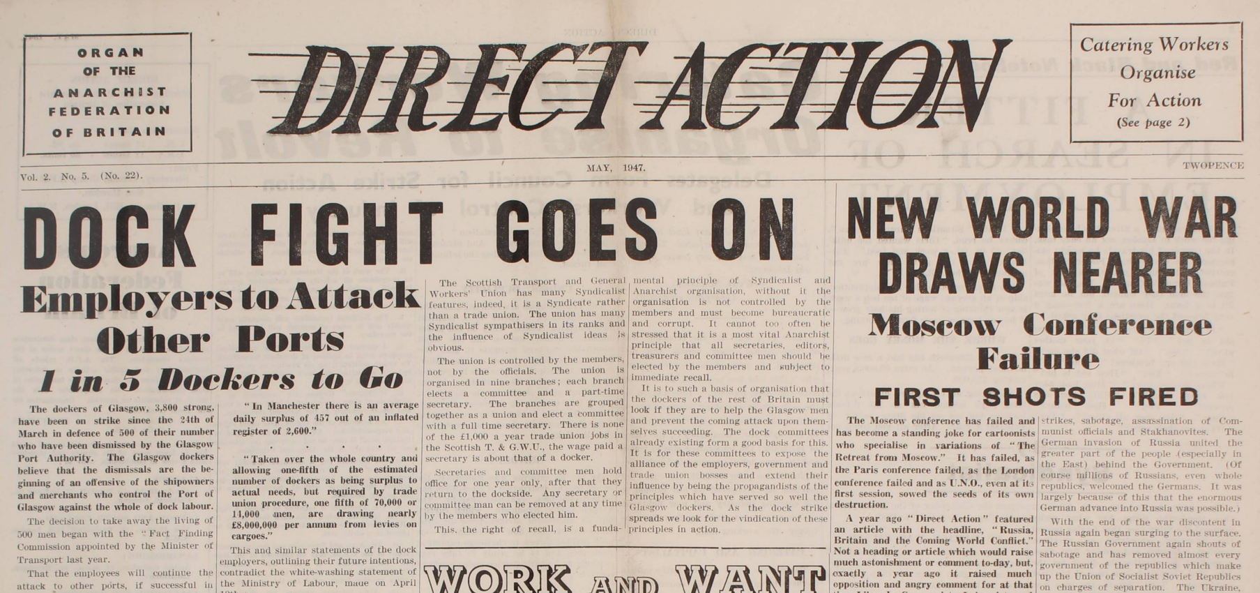 Direct Action (AFB) Vol 2 #5 (22) May 1947 | libcom.org