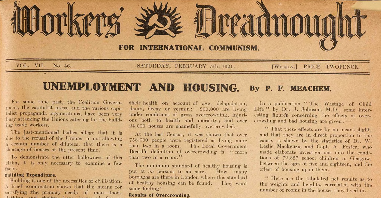 The Workers' Dreadnought (Vol. 07 No. 46 - 5 February 1921) | libcom.org