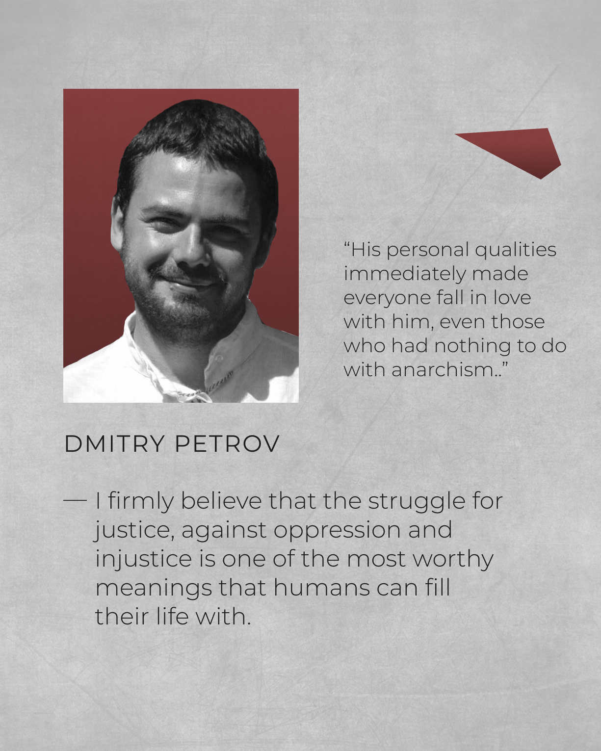 In memory of Cooper Andrews, Finbar Cafferkey and Dimitri Petrov ...