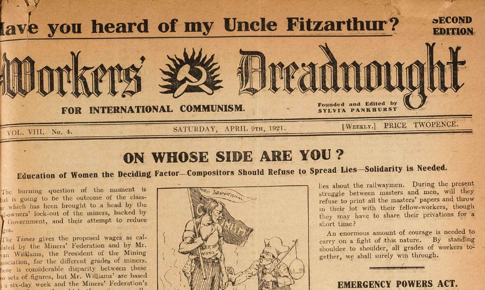 The Workers' Dreadnought (Vol. 08 No. 04 - 9 April 1921) | libcom.org
