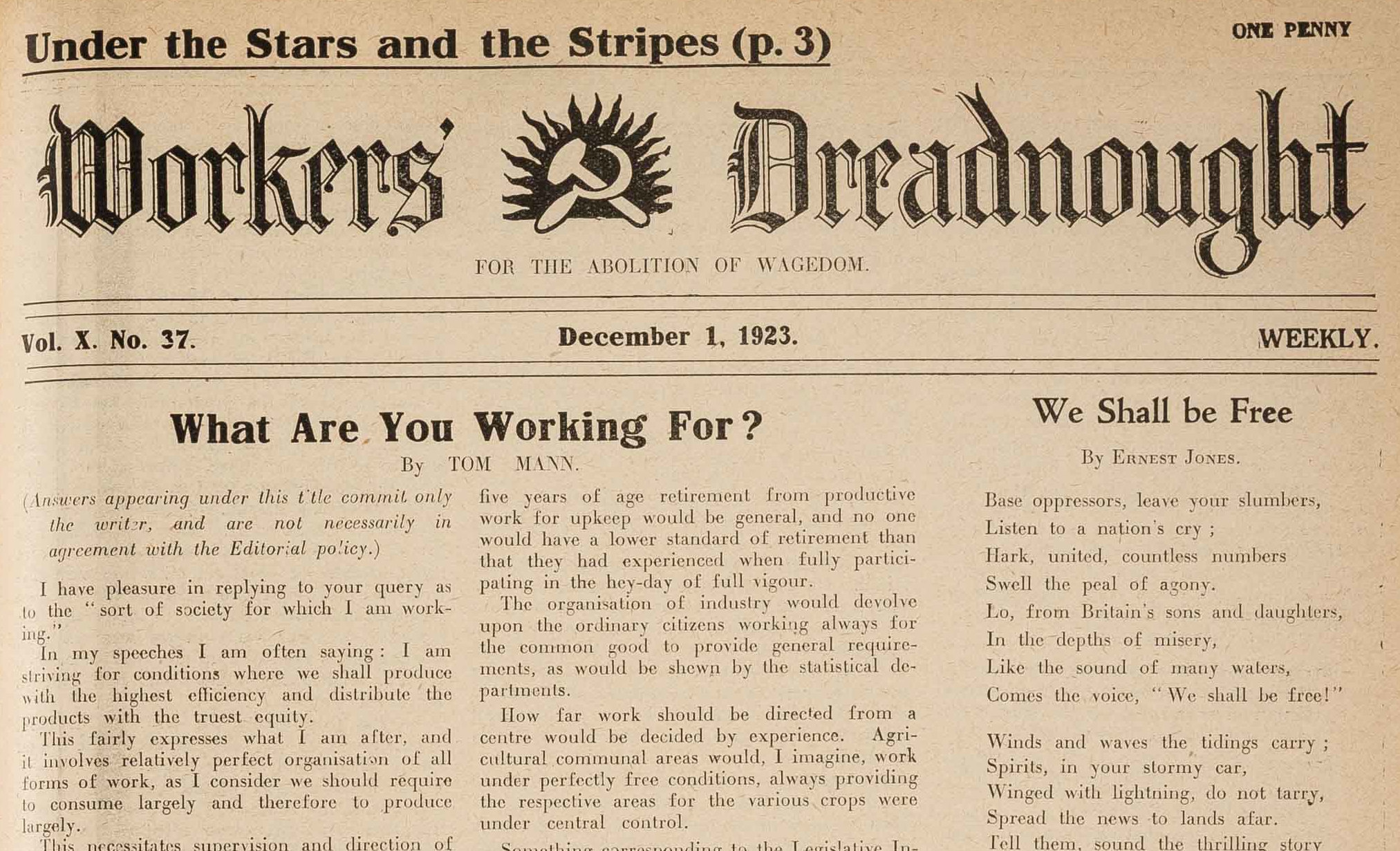 The Workers' Dreadnought (Vol. 10 No. 37 - 1 December 1923) | libcom.org