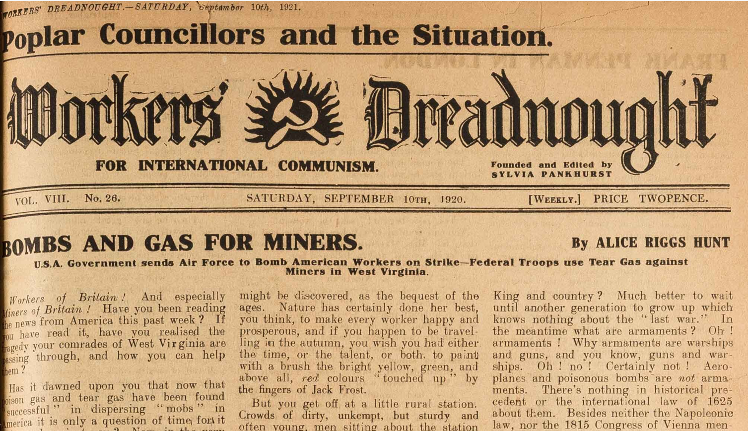 The Workers' Dreadnought (Vol. 08 No. 26 - 10 September 1921) | libcom.org