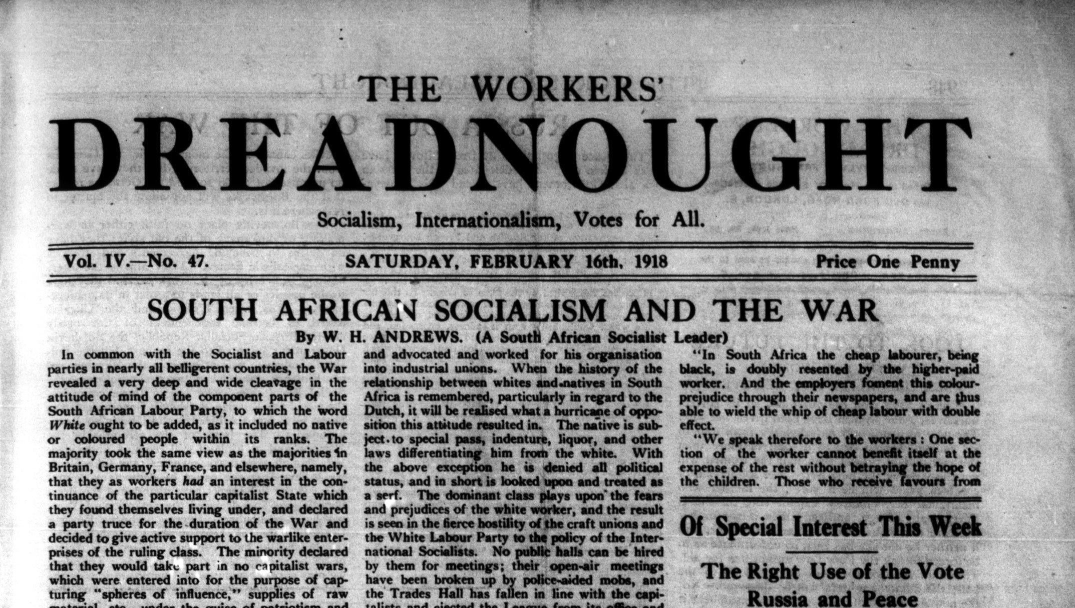 The Workers' Dreadnought (Vol. 04 No. 47 - 16 February 1918) | libcom.org