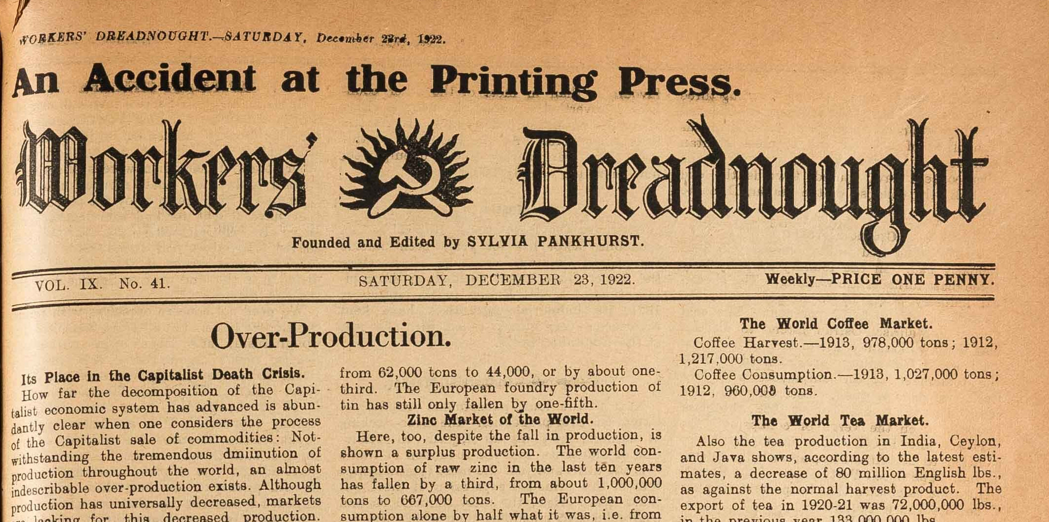 The Workers' Dreadnought (Vol. 09 No. 41 - 23 December 1922) | libcom.org