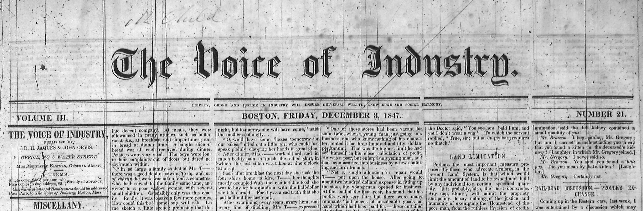 The Voice of Industry (Vol. 3 No. 21 - 3 December 1847) | libcom.org