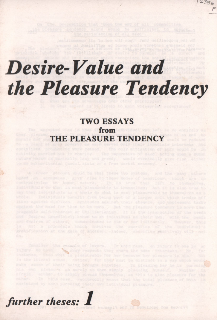 Desire-Value and the Pleasure Tendency | libcom.org
