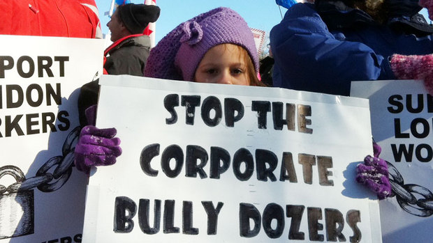 Protest in support of 'locked out' Ontario workers | libcom.org