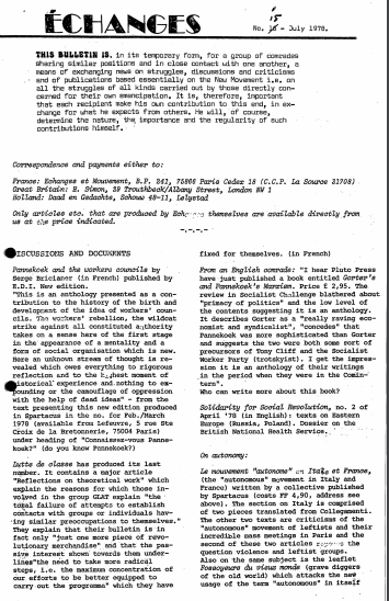 Echanges 15 - July 1978 | libcom.org