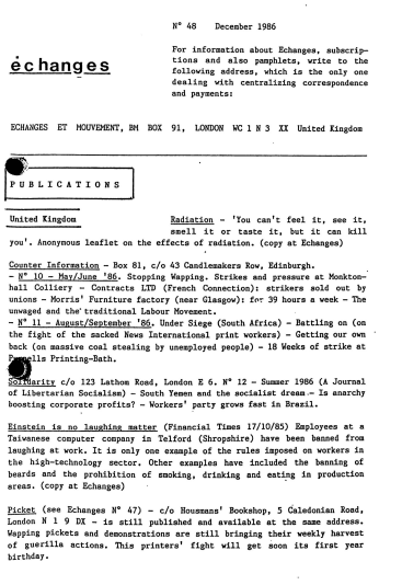 Echanges 48 - December 1986 | libcom.org
