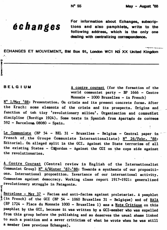 Echanges 55 - May - August 1988 | libcom.org