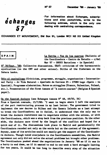 Echanges 57 - December 1988 - January 1989 | libcom.org
