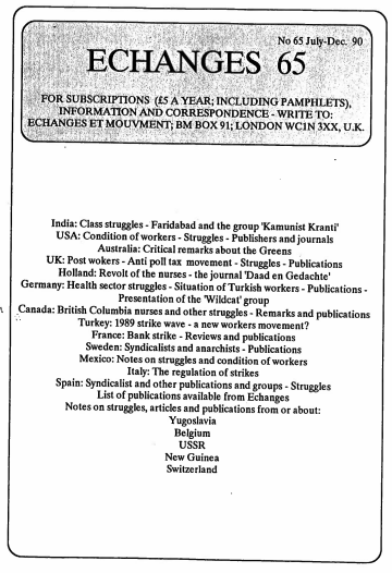 Echanges 65 - July-December 1990 | libcom.org