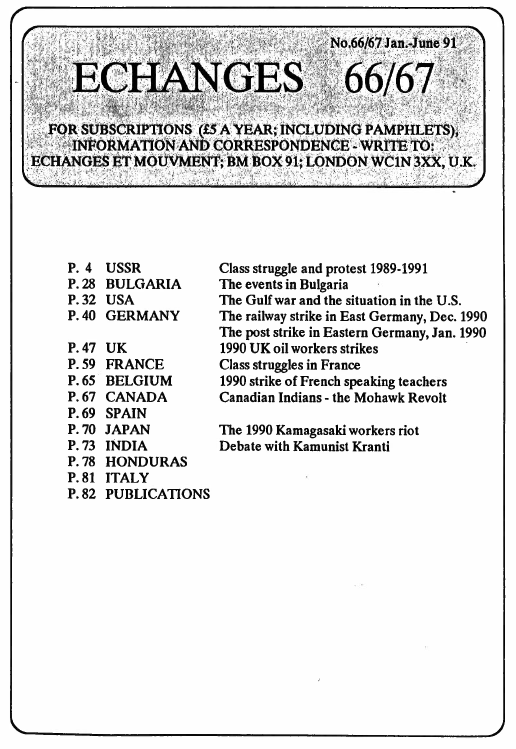 Echanges 66/67 - January-June 1991 | libcom.org