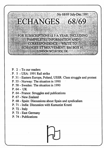 Echanges 68/69 - July-December 1991 | libcom.org