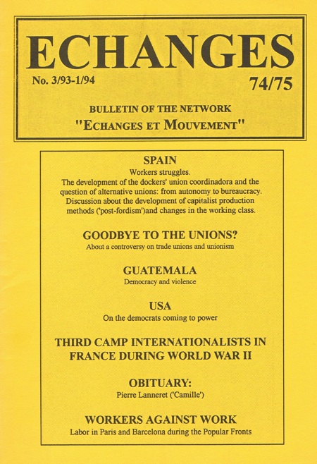 Echanges 74/75 - 1994 | libcom.org
