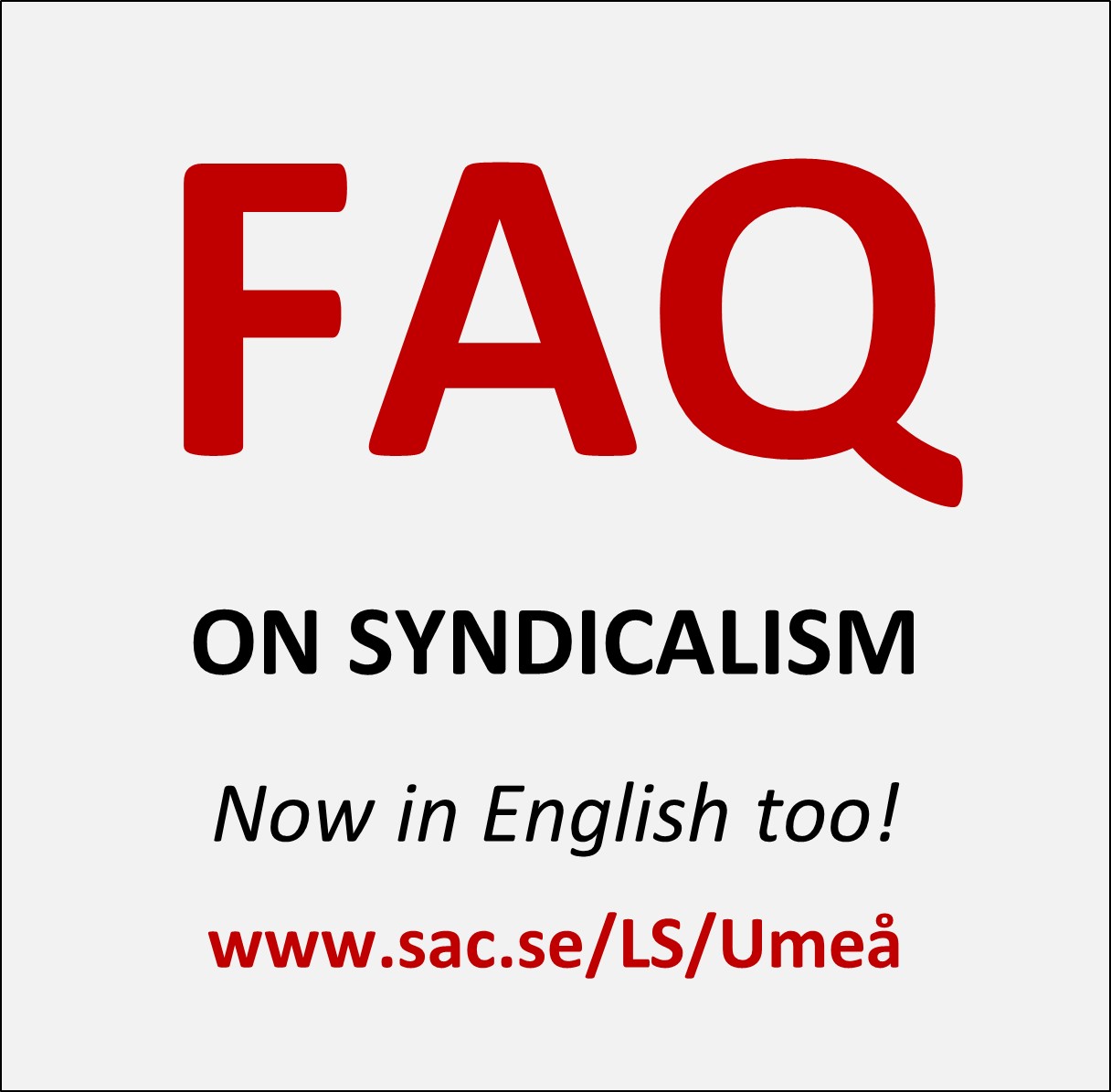 FAQ on syndicalism | libcom.org