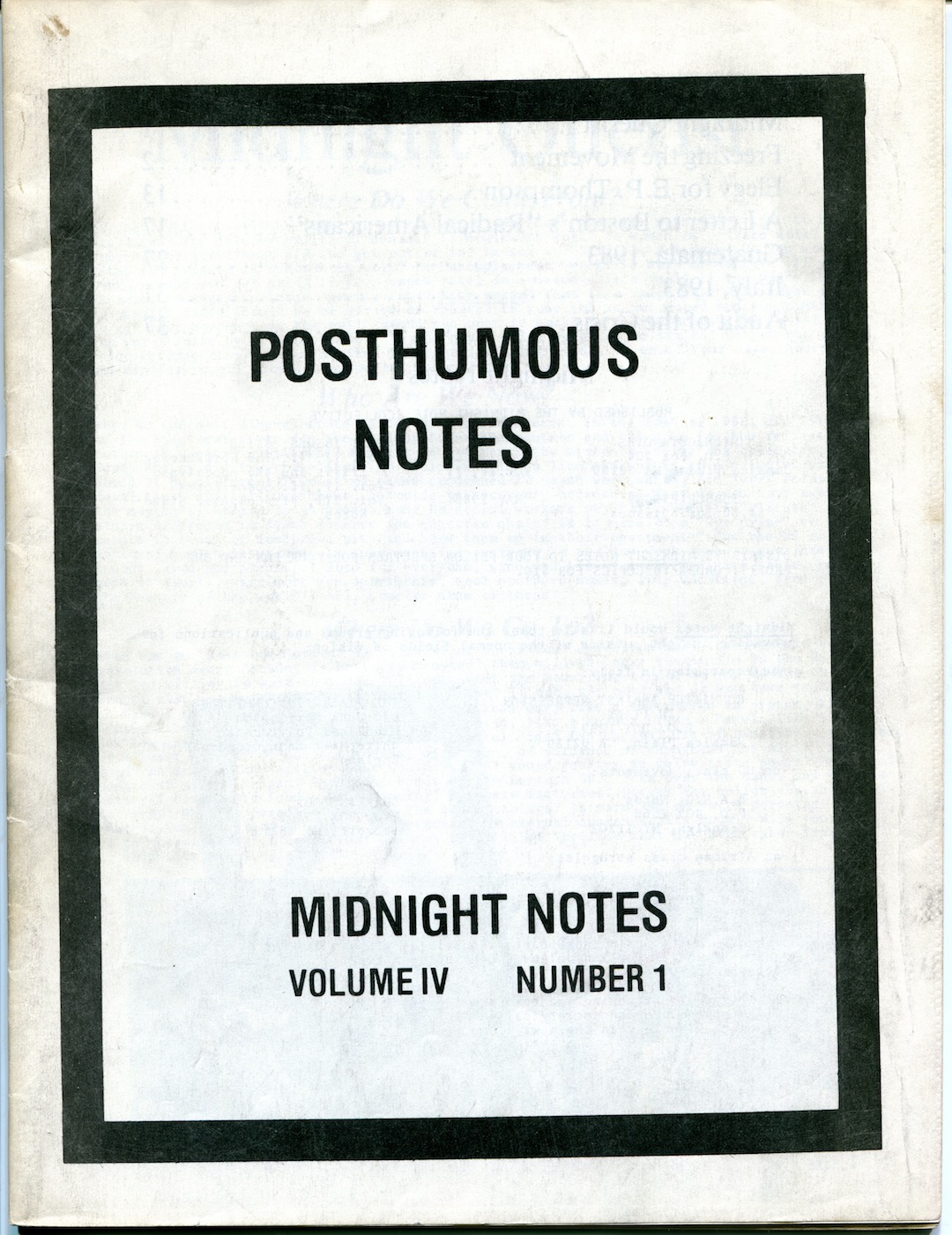 Midnight Notes #06 (1983) – Posthumous Notes | libcom.org