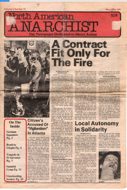 North American Anarchist Vol. 1, No. 10, May/June 1981 | libcom.org