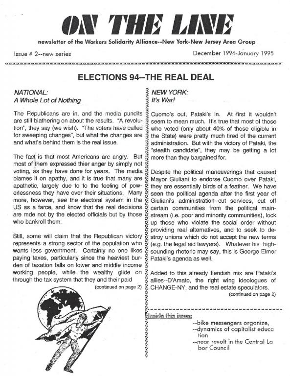 On the Line No. 2 (December 1994-January 1995) | libcom.org