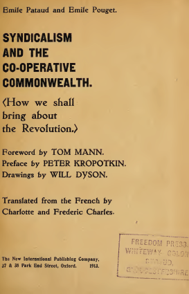Syndicalism and the co-operative commonwealth | libcom.org