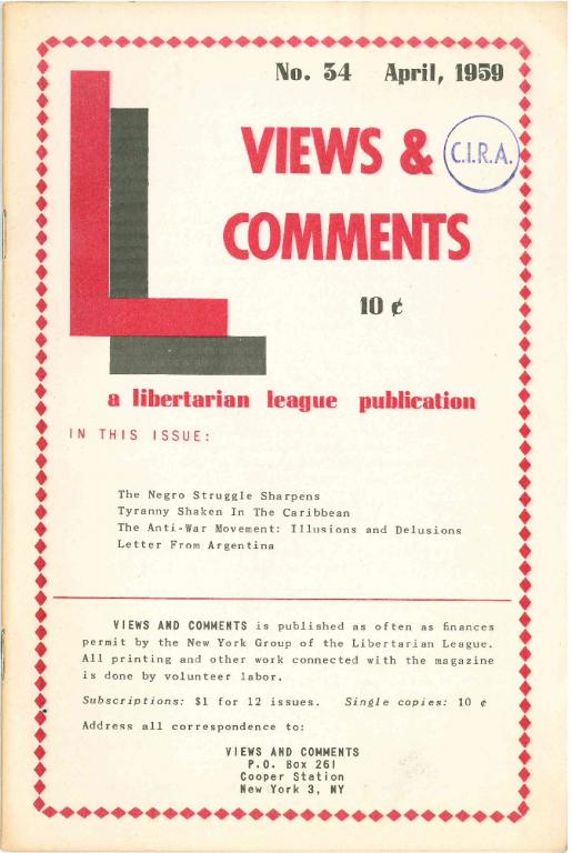 Views and Comments No. 34 (April 1959) | libcom.org