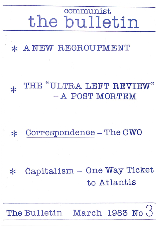 Communist Bulletin, Issue 03 - March 1983 | libcom.org