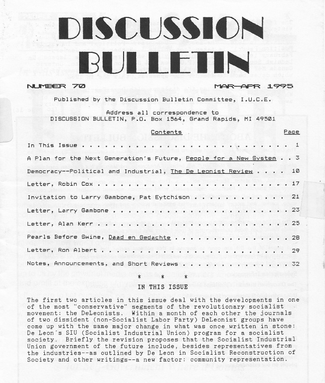 Discussion Bulletin | libcom.org