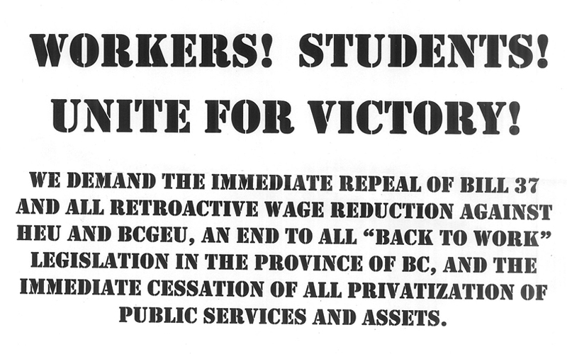 Operation Sold Out II: The Failed General Strike in British Columbia in ...