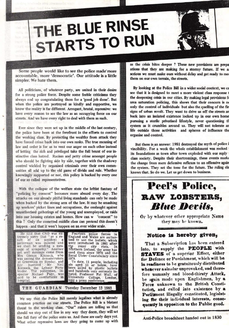 The Blue Rinse Starts To Run – London Autonomists | libcom.org