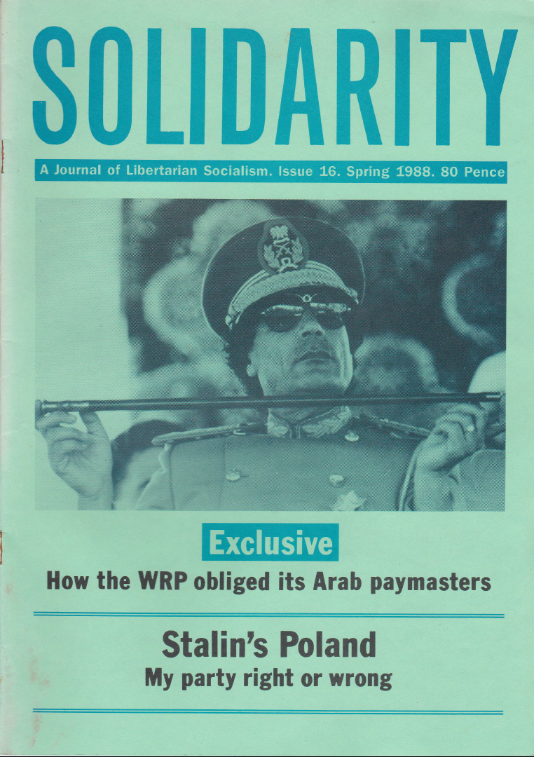 Solidarity Journal #16 Spring 1988 | libcom.org