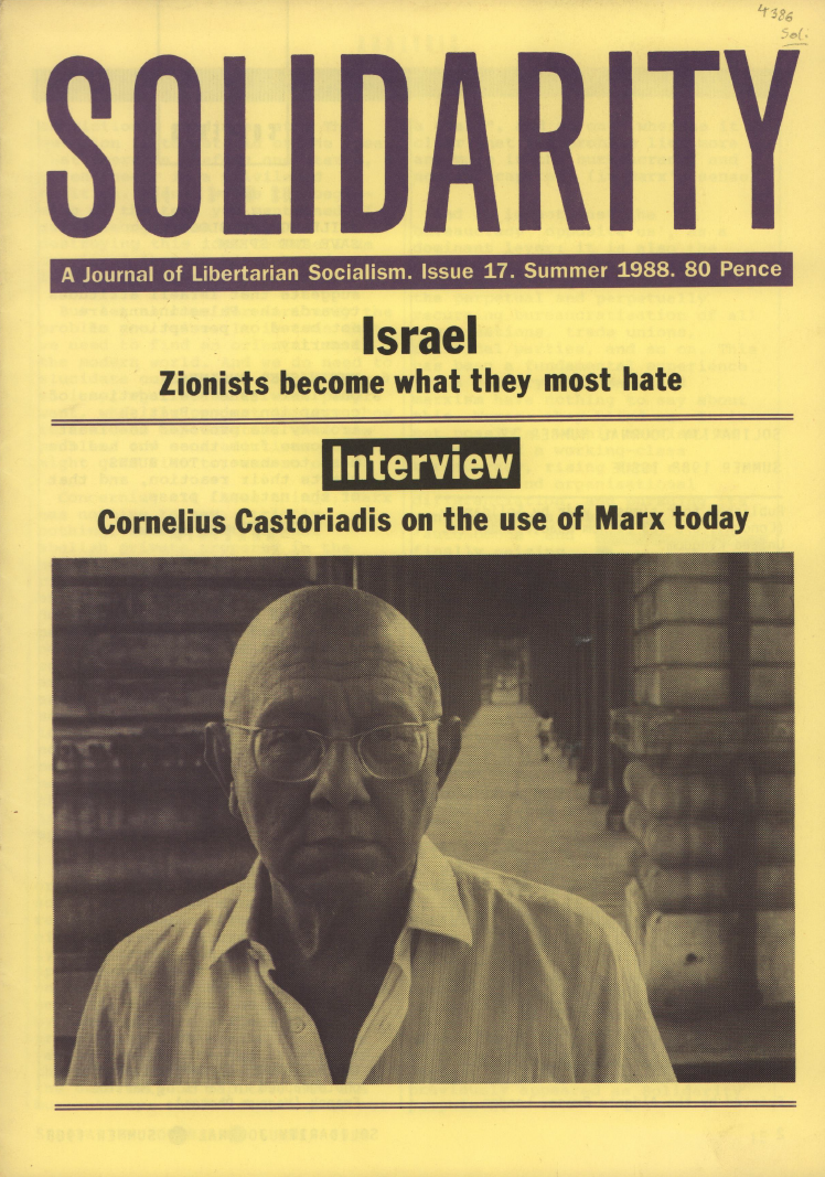Solidarity Journal #17 Summer 1988 | libcom.org