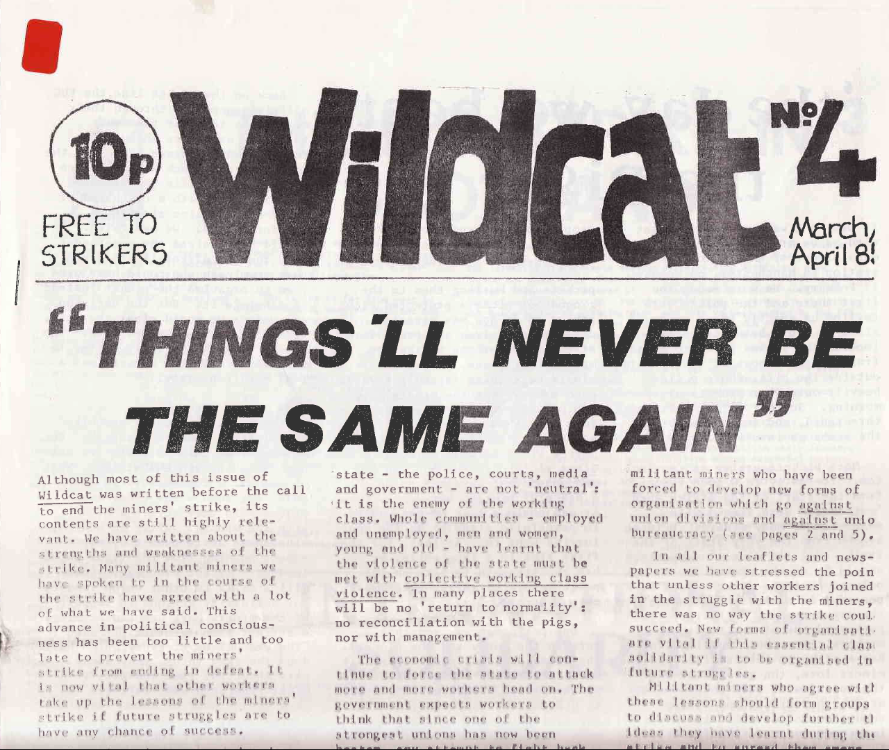 Wildcat UK #4 1985 | libcom.org